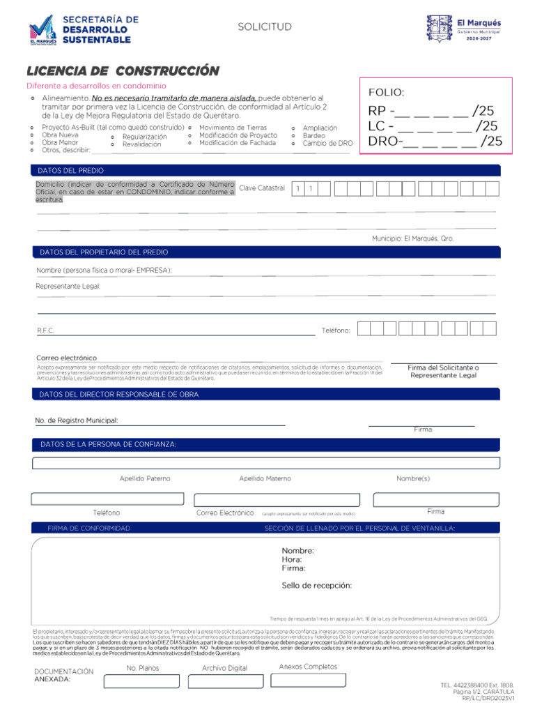 03 Solicitud de Licencia de Construccion | PDF