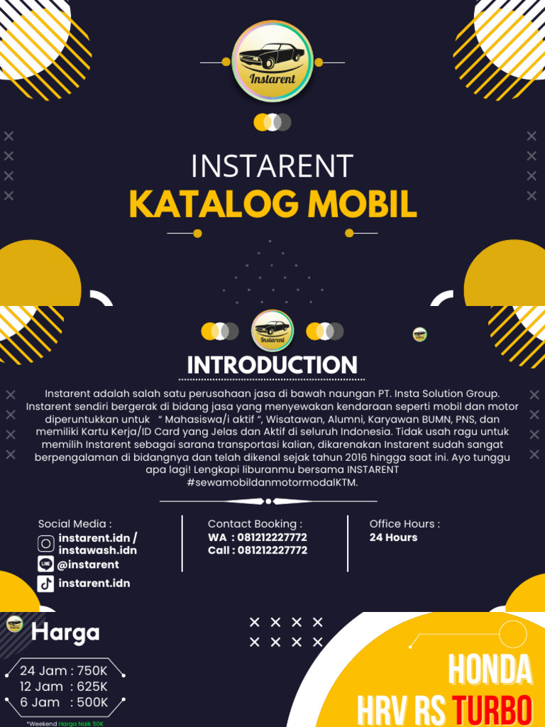 Katalog Sewa Mobil Instarent | PDF
