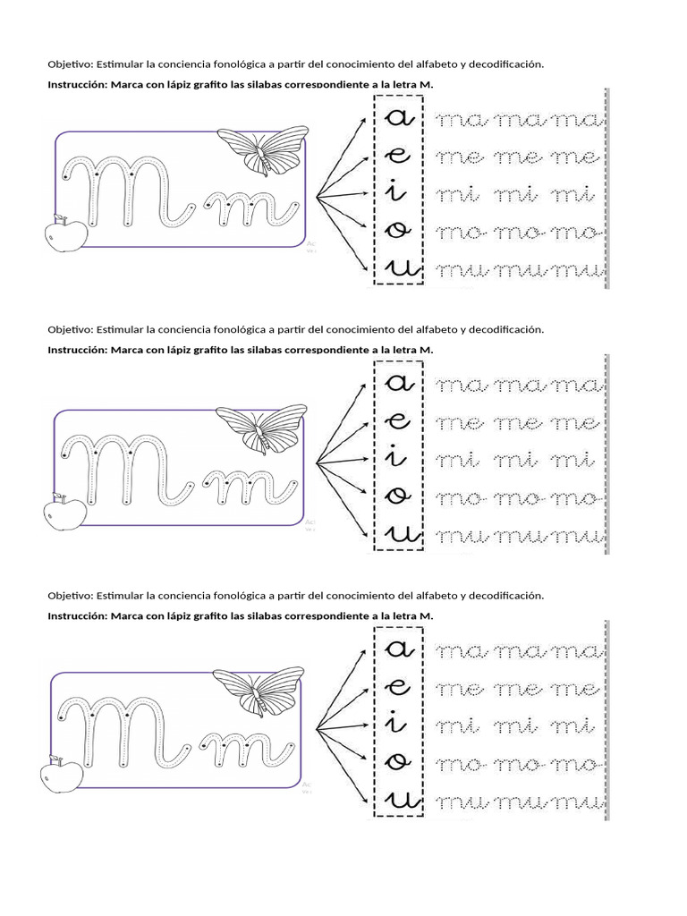 Actividad Letra M | PDF