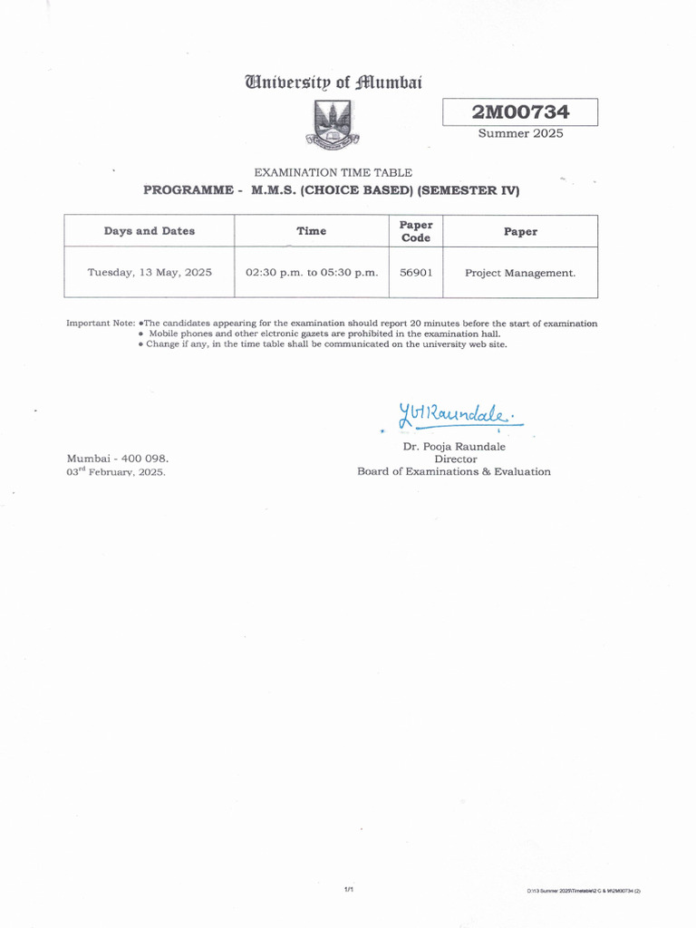 2M00734 MMS Choise Based Sem IV | PDF