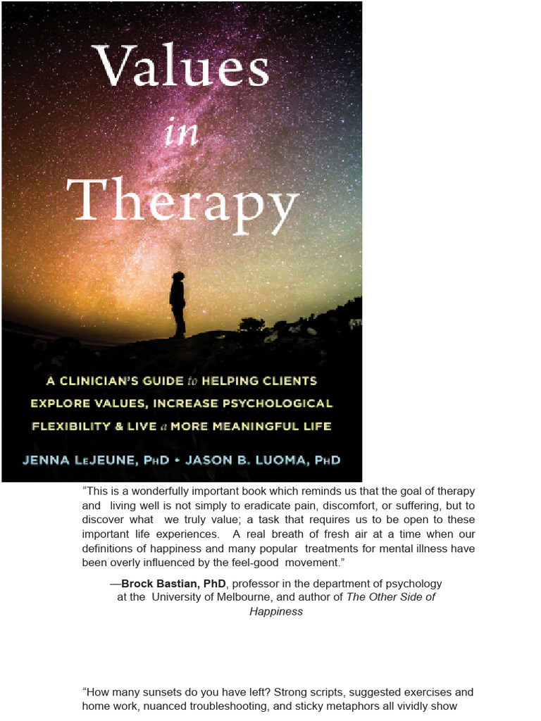 2019 - Values in Therapy | PDF | Psychotherapy | Clinical Psychology