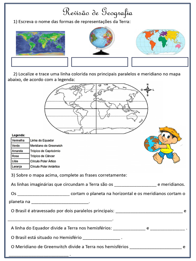 Revisão de Geografia: Formas e Movimentos da Terra | PDF | Continente | Terra