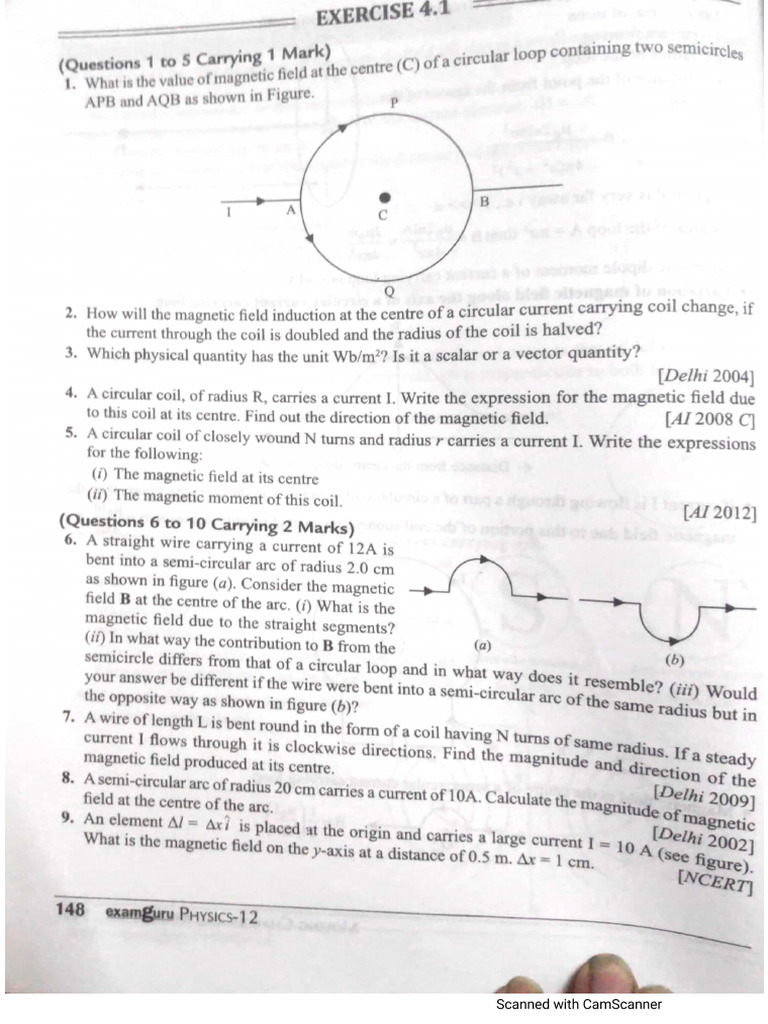 Magnetism Moving Charges Imp Questions | PDF