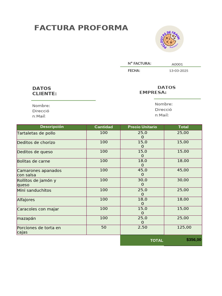 FACTURA PROFORMA | PDF