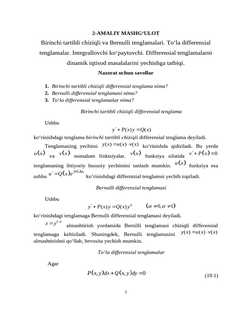2 Amaliy Mashg'Ulot | PDF
