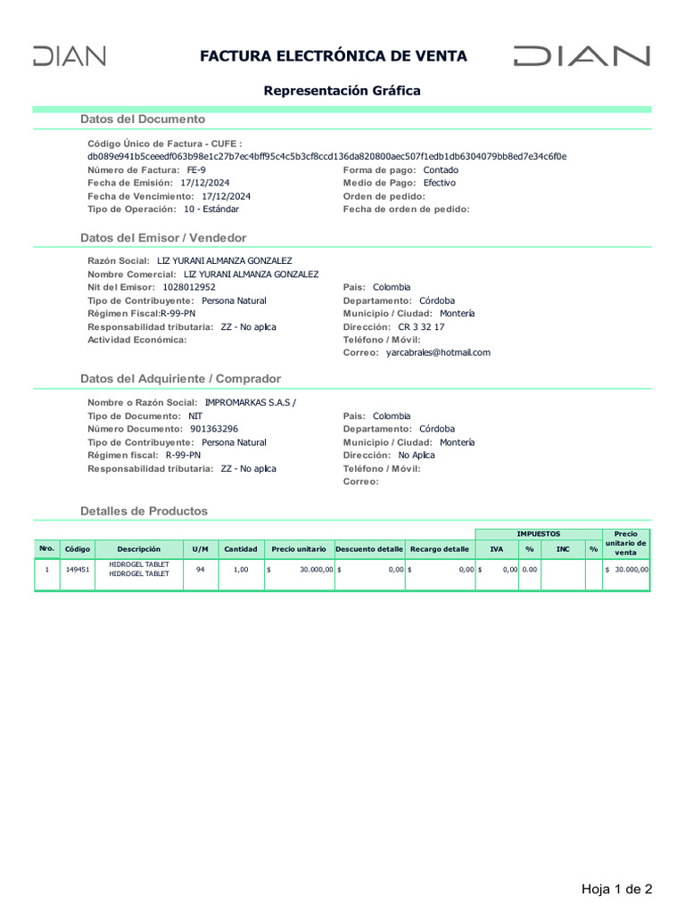 Factura Vidrio Tablet Pdf Factura Economias