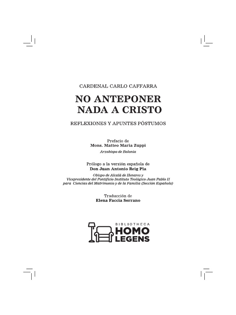 Primeras Páginas No Anteponer Nada A Cristo | PDF