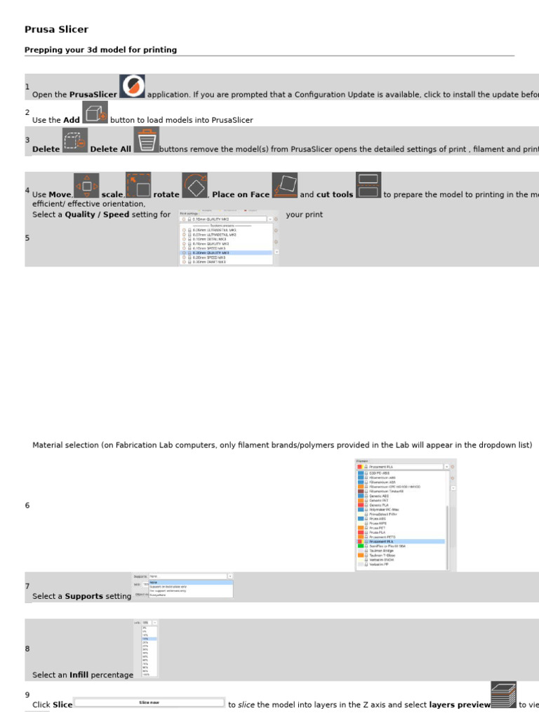 Prusa Slicer Prep | PDF