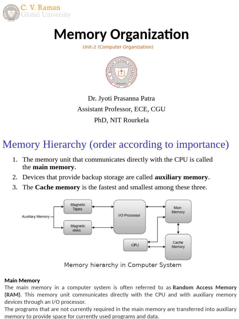 UNIT-2 Computer Organization | PDF | Computer Data Storage | Cpu Cache