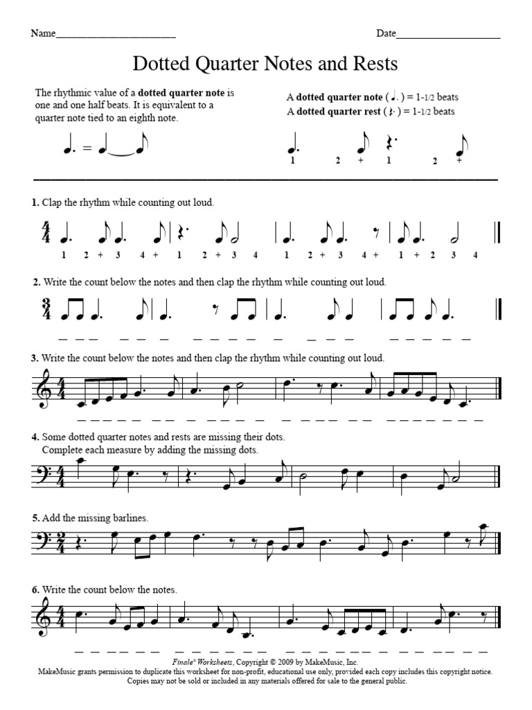 0023 Dotted Quarter Notes | PDF | Poetics | Musical Forms