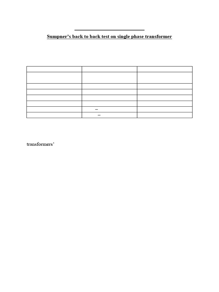 Sumpner | PDF | Transformer | Voltage