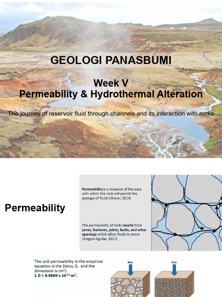 Week-5 Permeability and Hydrothermal Alteration | PDF | Basalt | Lava
