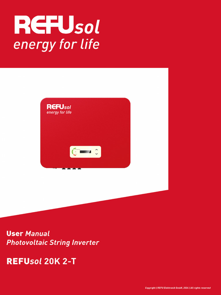 REFUsol 20K 2T User Manual EN - 22.03.2024 1 | PDF