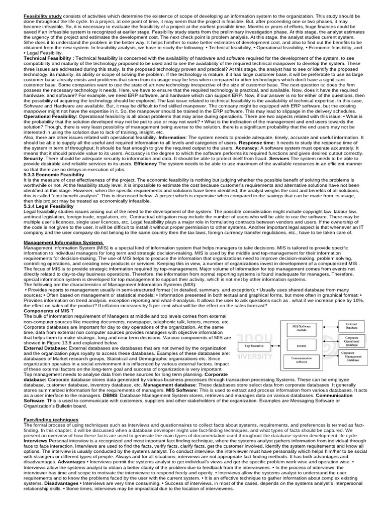 Feasibility Study Consists of Activities Which Determine The Existence of Scope of Developing An ...