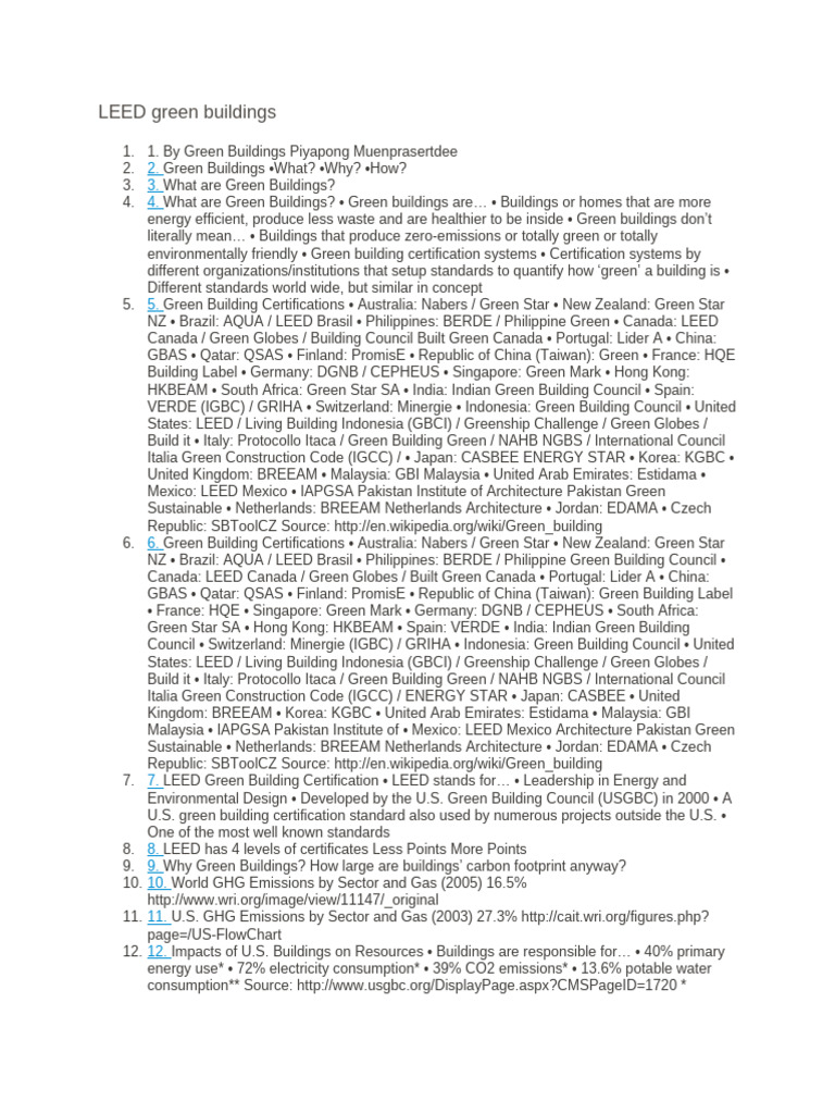 LEED Green Buildings | PDF | Green Building | Sustainability