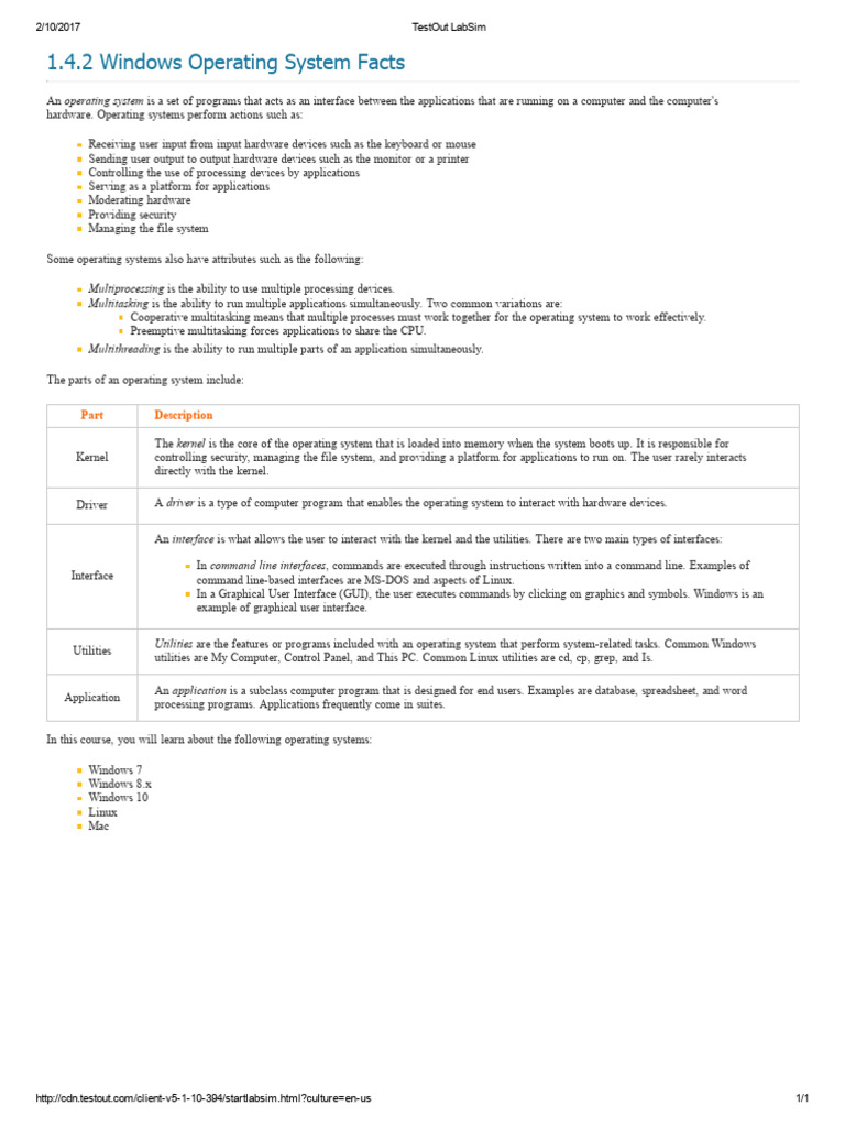 Windows OS Overview and Functions | PDF | Operating System | Microsoft ...