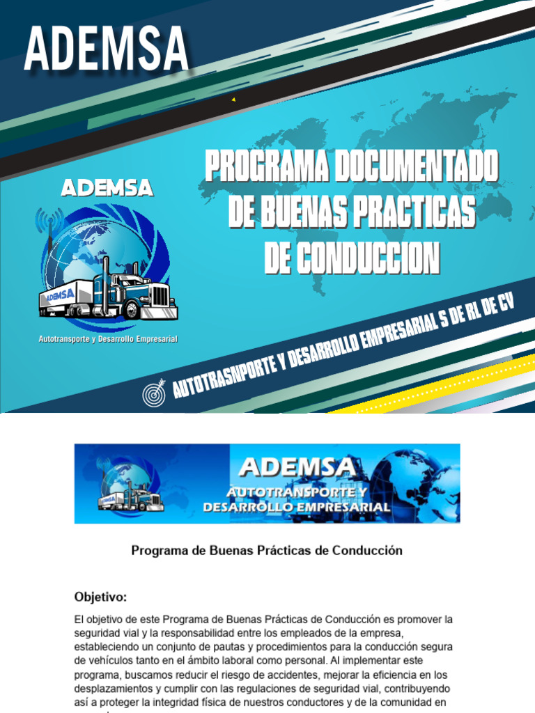 6.3 Programa Documentado de Buenas Practicas de Conducción | PDF ...