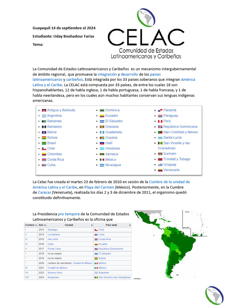 CELAC | PDF | Ciencias Políticas