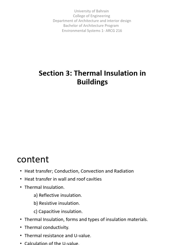 Thermal Insulation Techniques in Buildings | PDF | Building Insulation ...