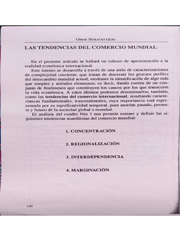 02 - 03 - Gejo - Las Tendencias Del Comercio Mundial | PDF