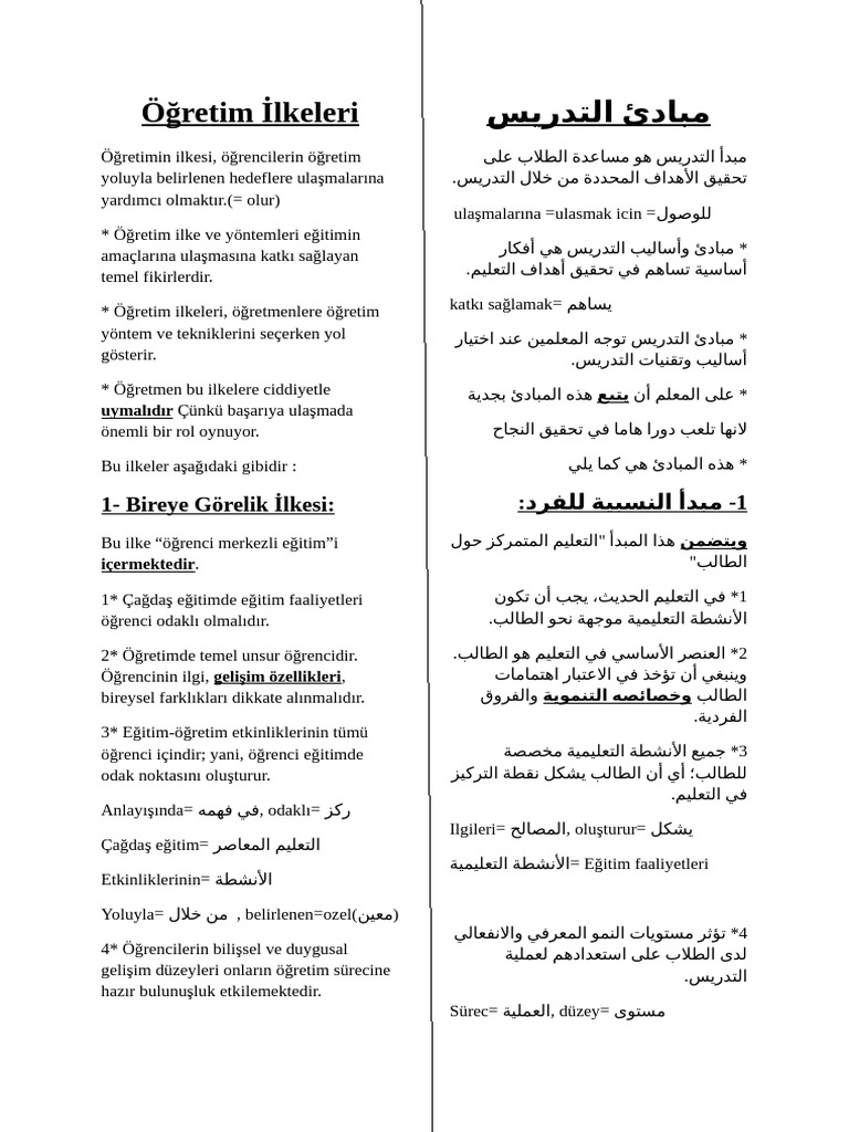 1 Öğretim İlkeleri | PDF