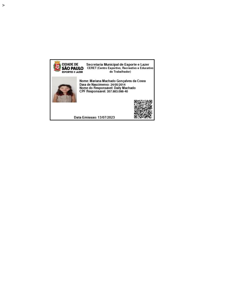 carterinha mariana | PDF