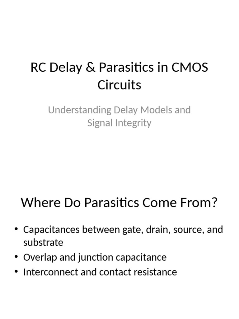 RC Delay Lecture Slides | PDF