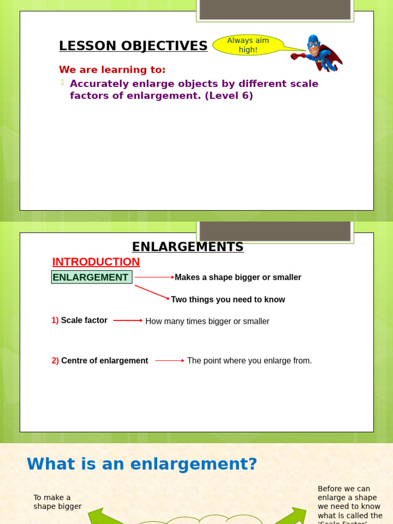 l57 Enlargement - Center of Enlargement | PDF | Shape | Geometry
