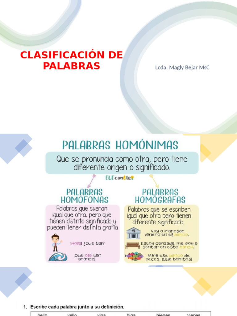 Clasificación de Palabras | PDF