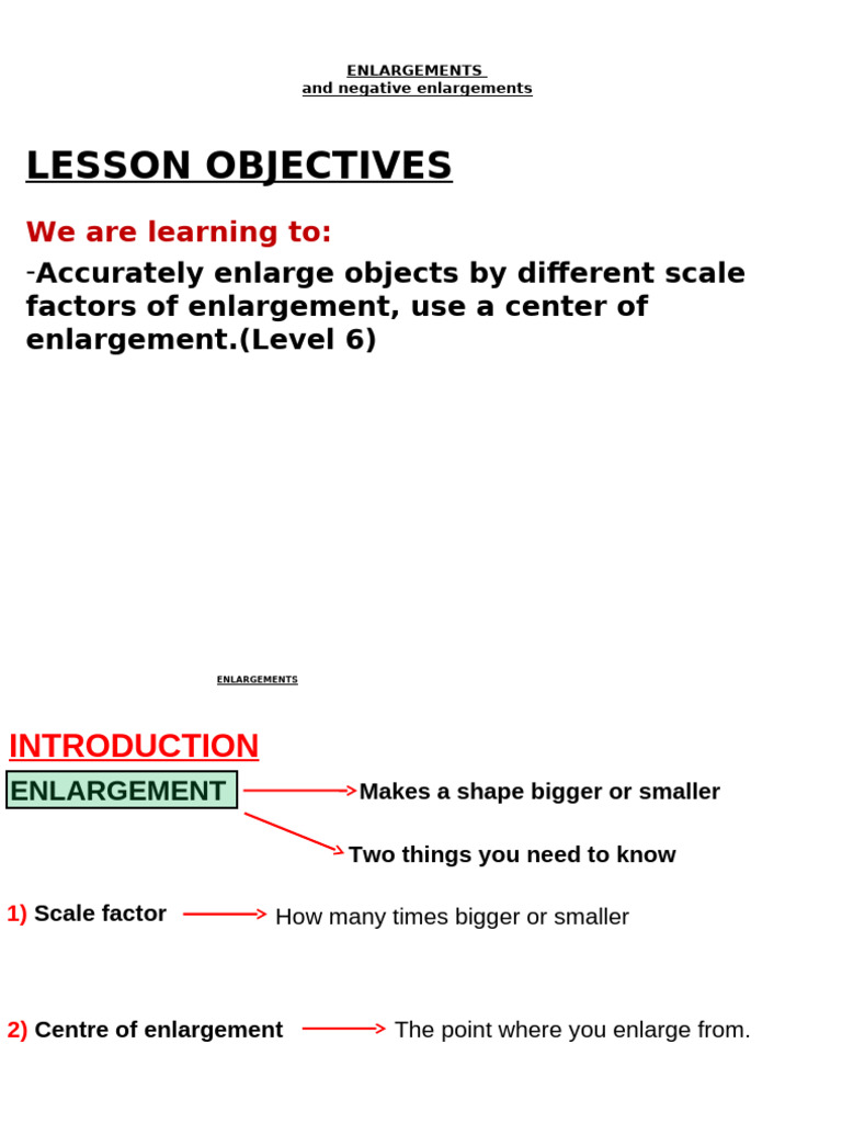 Understanding Shape Enlargements | PDF | Shape | Geometry