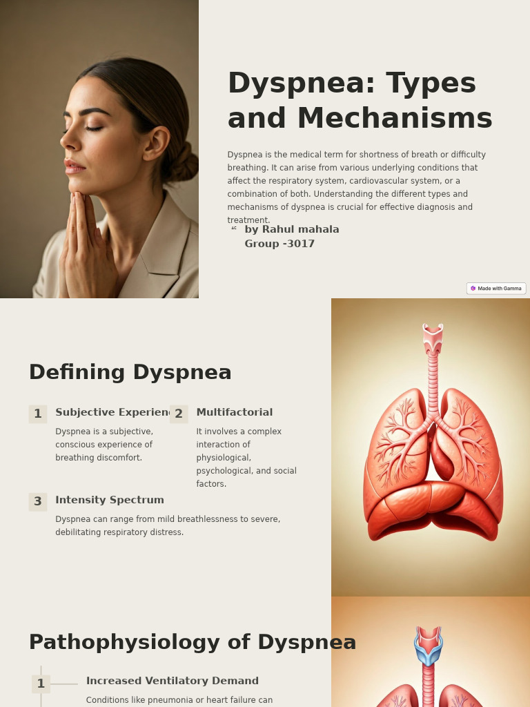 Dyspnea Types and Mechanisms | PDF | Lung | Clinical Medicine