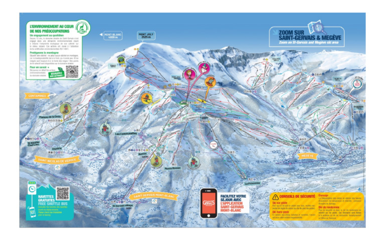 Megeve Saint Gervais Piste Map 2024 | PDF