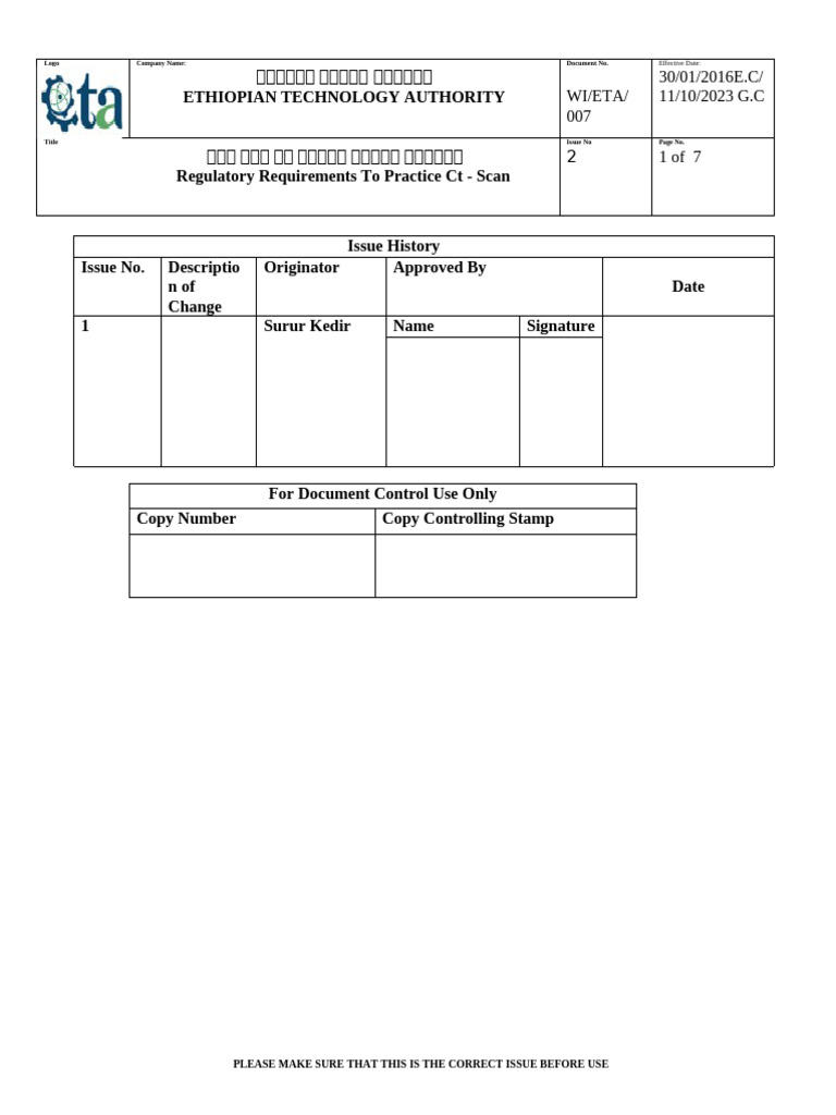 CT Scan Regulatory Requirements Guide | PDF | Ct Scan | Tomography