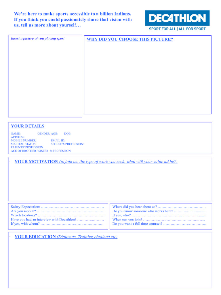 Candidate Presentation Sheet | PDF