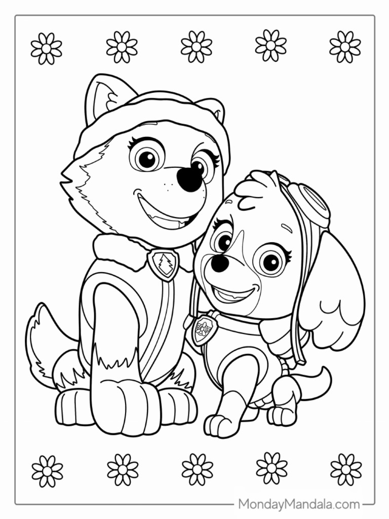 Everest-And-Skye-Coloring-Page | PDF
