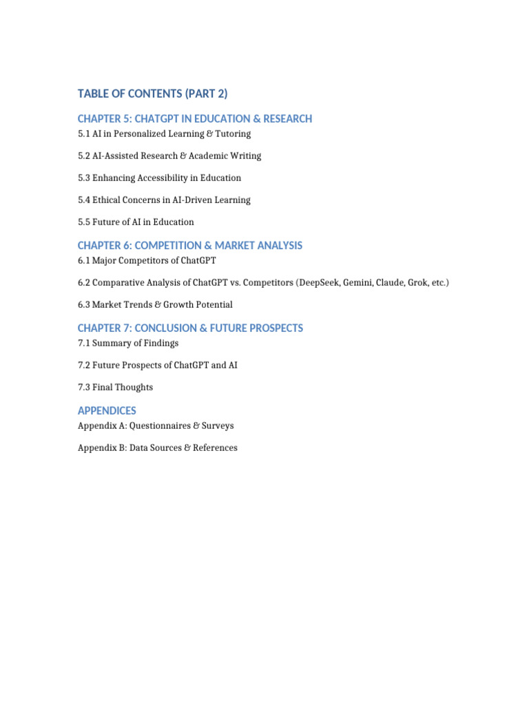 Table of Contents Part 2 | PDF
