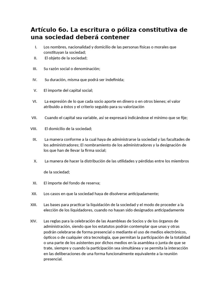 PASOS PARA CONSTITUIR UNA SOCIEDAD | PDF | Sociedad de responsabilidad limitada | Camaradería