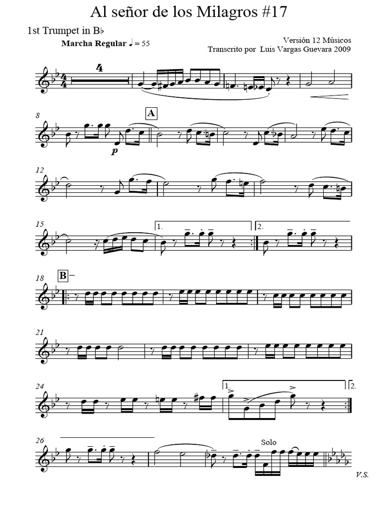 Al Señor de Los Milagros N17 | PDF | Musical Compositions | Compositions