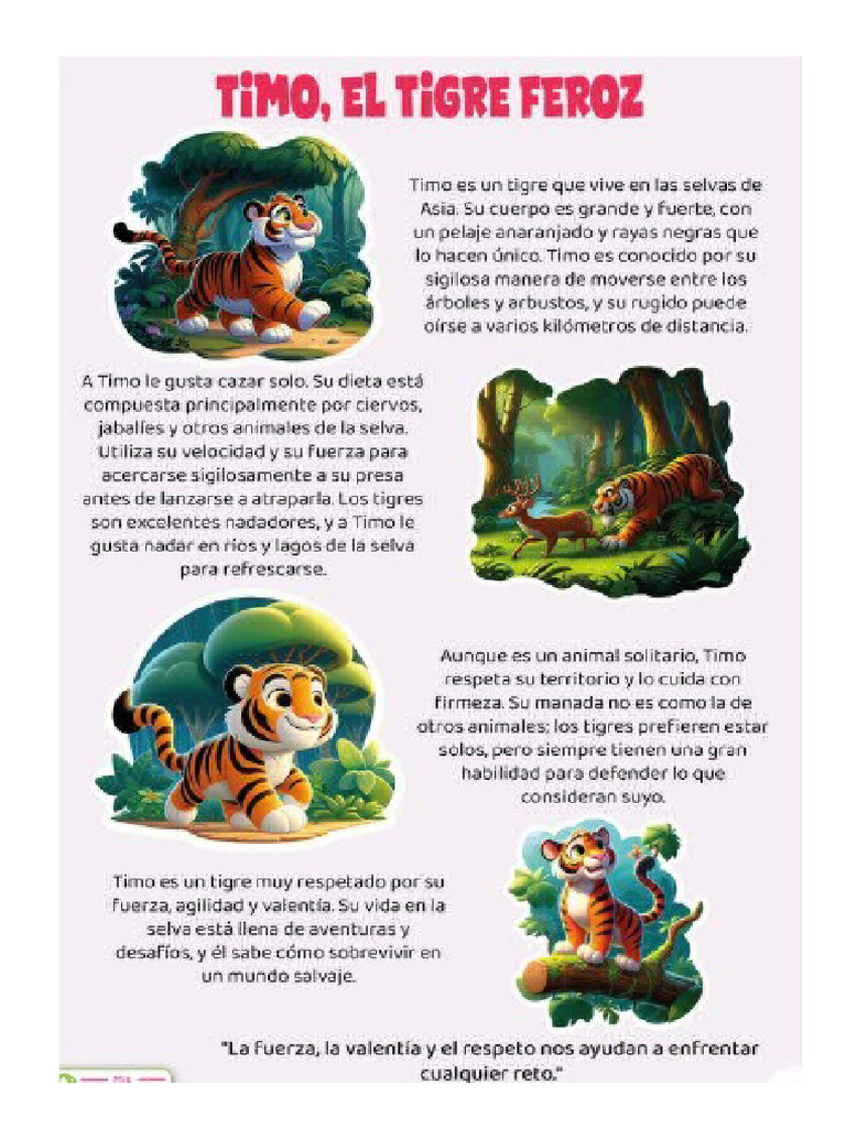 Cuento Timo El Tigre Feroz Pdf