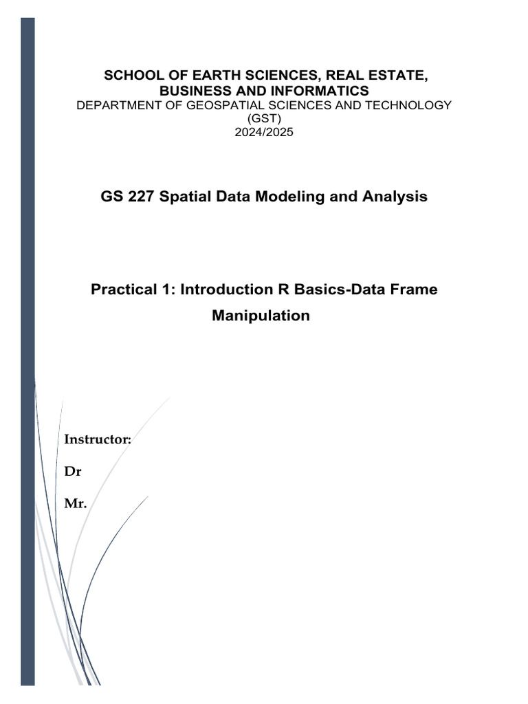 Practical 1_Data Frame Manipulation_072502 | PDF | Matrix (Mathematics) | Comma Separated Values
