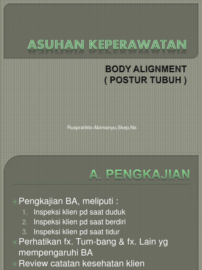 Askep Body Alignment | PDF