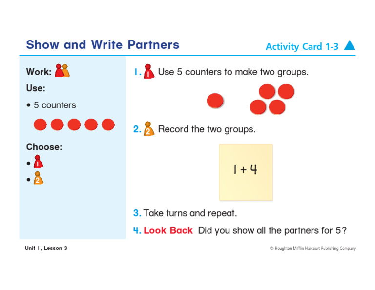 Show and Write Partners Activity | PDF