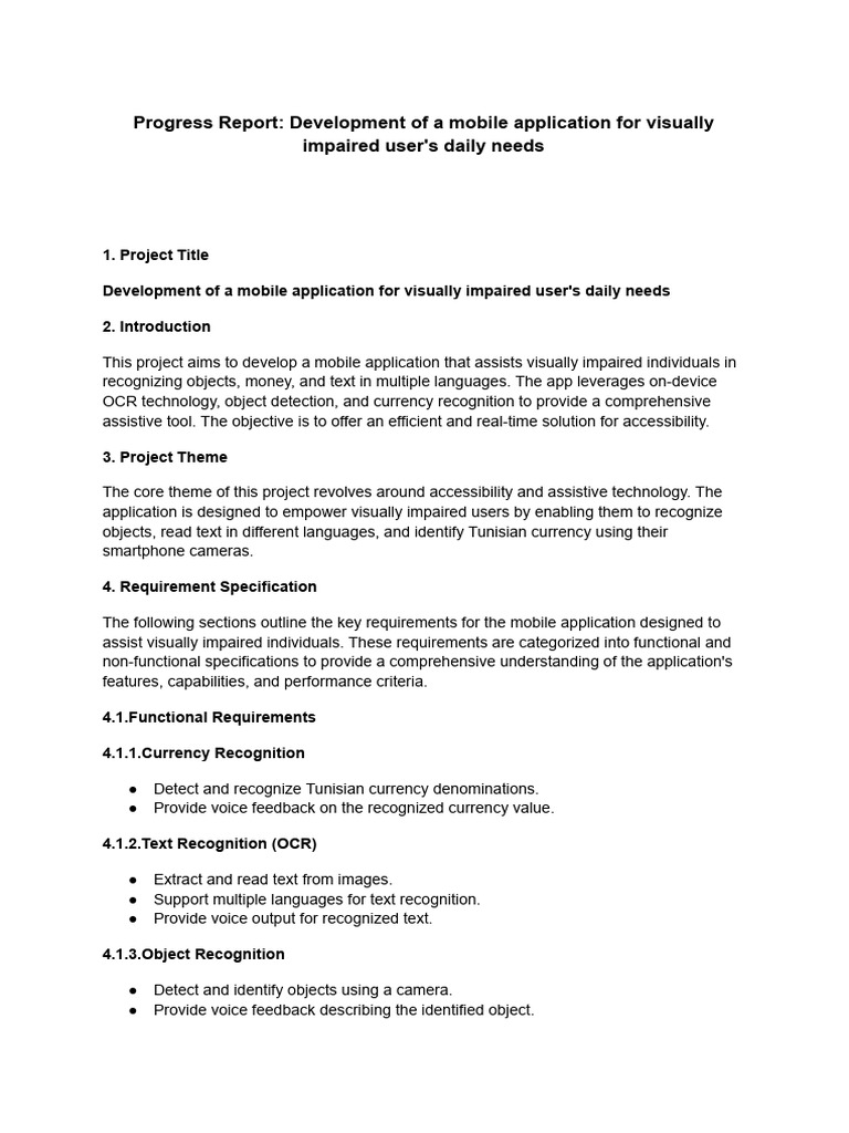 Progress Report | PDF | Optical Character Recognition | Mobile App