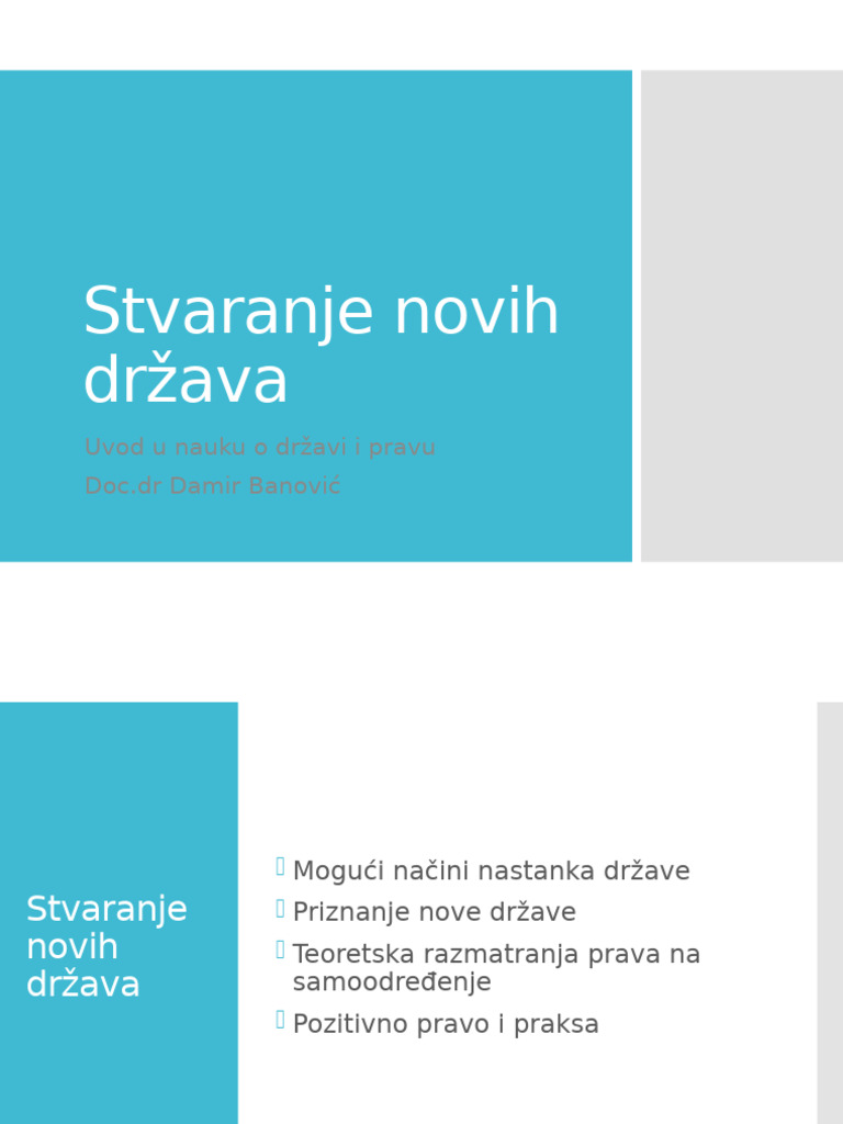 Stvaranje Novih Drzava | PDF