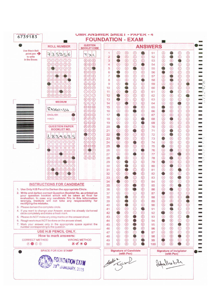 Marks Obtained (In Omr) : 24 | PDF