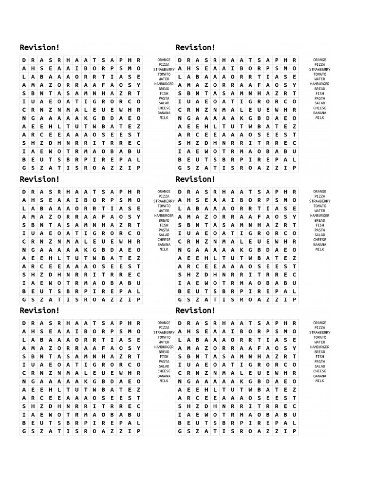 WORDSEARCH - Food | PDF
