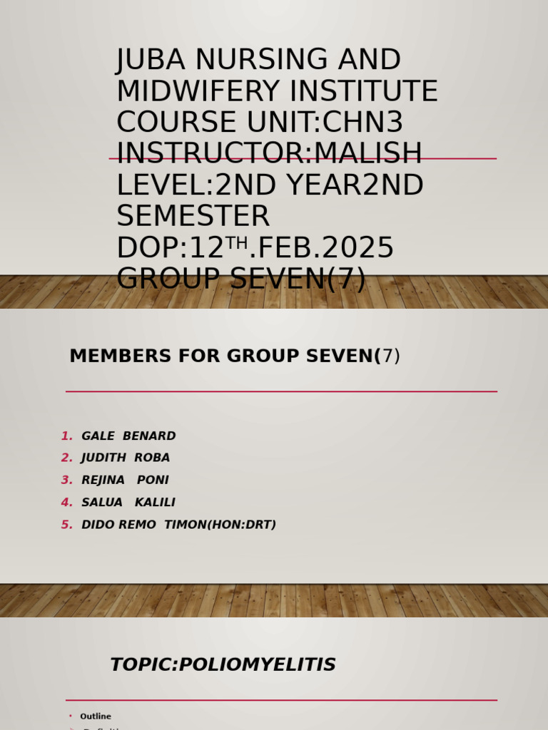 Juba Nursing and Midwifery Institute (Autosaved) | PDF | Diseases And Disorders | Medical ...