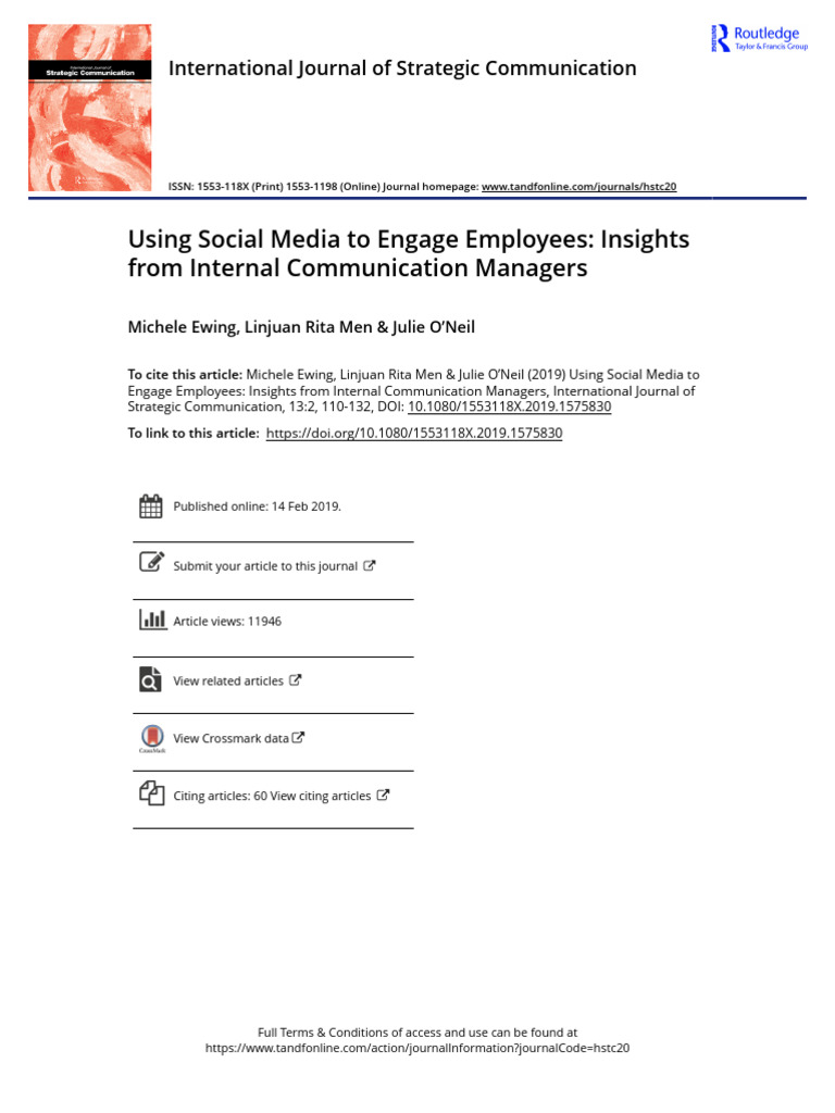 Using Social Media To Engage Employees Insights From Internal ...