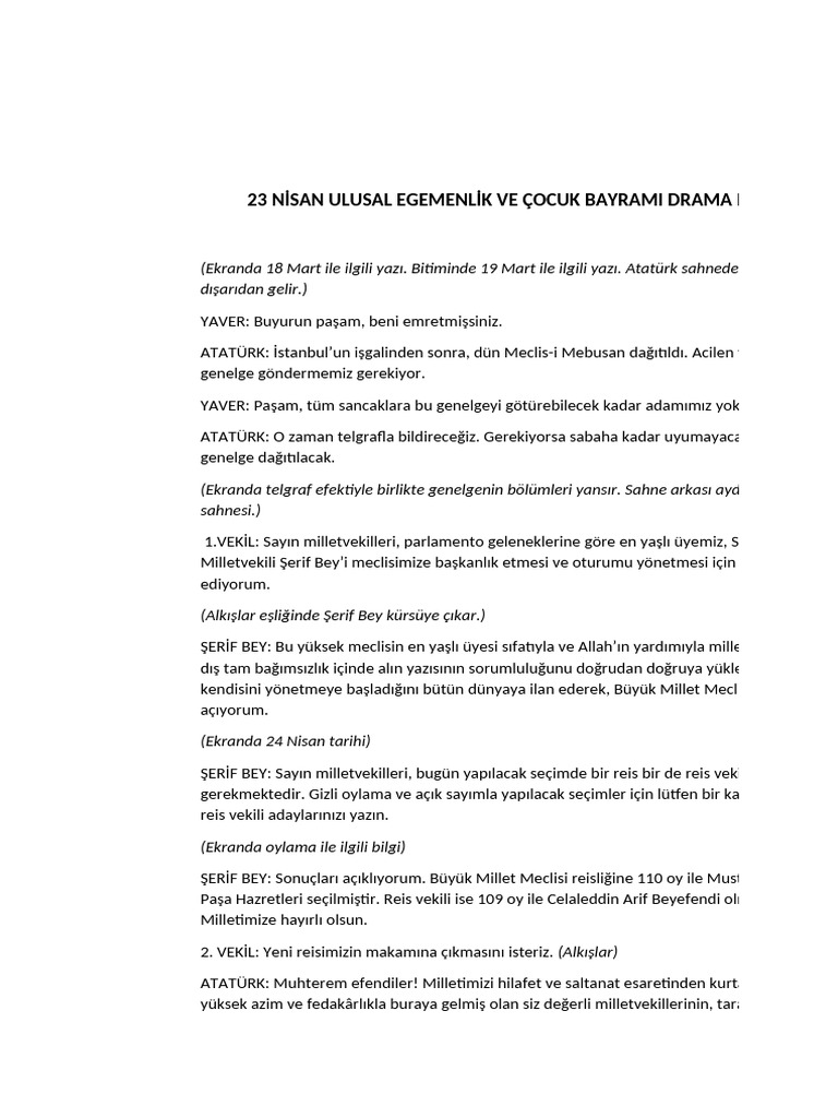 23 Ni̇san Buket | PDF