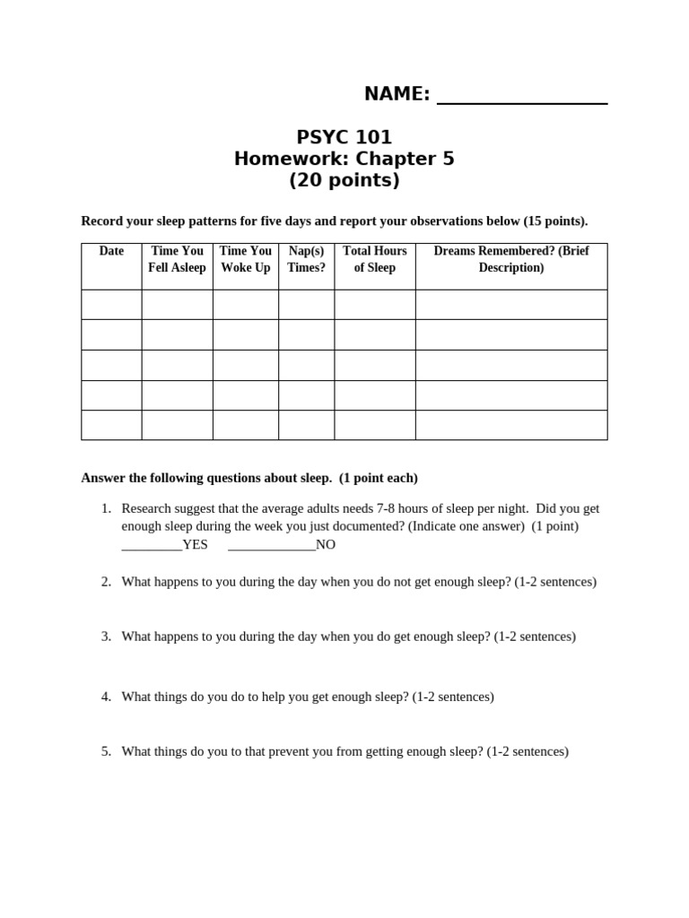 Chapter 5 Homework | PDF